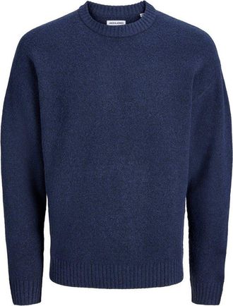 Jack & Jones Rundhalspullover JJESOHO OLLIE KNIT CREW NECK SN Materialmix, relaxed fit