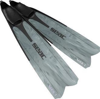 Seac Seac Unisex - Erwachsene Shout Camo Lange Fu&szlig;teilflossen f&uuml;r die Unterwasserjagd und zum Freitauchen, Grau, 41-42