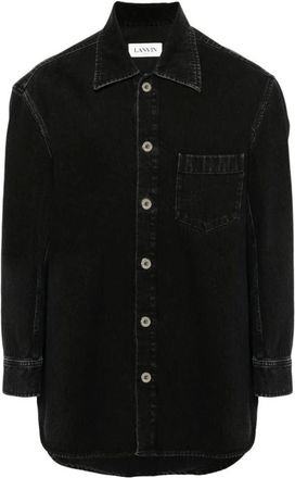 Lanvin Homme, Chemises, Noir, Taille: S Chemise en jean oversize