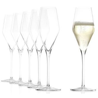 Stölzle Verres? Champagne Quatrophil de St?lzle Lausitz 290 ml, ensemble de 6, pareil aux souffl?s, qualit? pr?mium, lave-vaisselle garanti