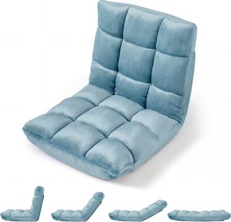 Costway Costway Sedia Pavimento Sedia Da Terra Sedia Pavimento Pieghevole Sedia A Terra Con Schienale Regolabile Sedia Relax Sedia Lettura Sedia Soggiorno Sed