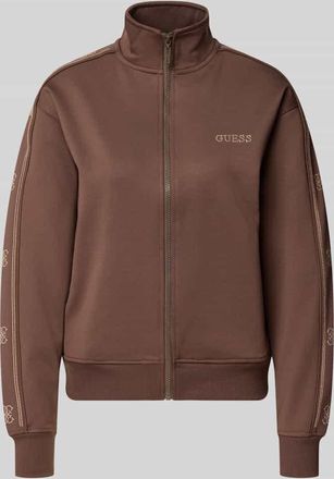 Guess Relaxed Fit Sweatjacke aus elastischem Viskose-Mix