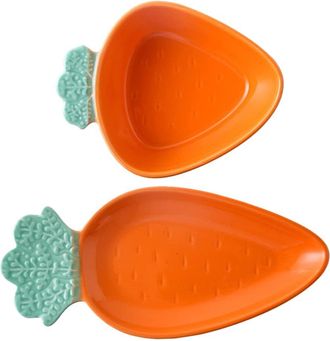 TOPBATHY Entzückende Karotte Schüssel Obst Platte Set Mehrzweck Abendessen Gericht Kit Ostern Tag Geschirr