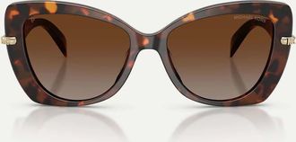 Michael Kors Atlanta Butterfly-Sonnenbrille mit braunem polarisiertem Glas in Luggage-Tortoise