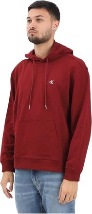 Calvin Klein Jeans Homme, Sweatshirts et sweats &agrave; capuche, Rouge, Taille: S SweaT-shirt &agrave; Capuche