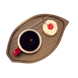 Generico Serviertablett aus Holz, 40 x 25 cm, dekorativer Tisch f&uuml;r Snacks, rustikales Holztablett f&uuml;r Dessertkerzen, f&uuml;r Zuhause, B&uuml;ro, Bauernhof, Restaurant,
