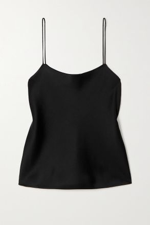 The Row Caraco En Satin De Soie Biggins - Noir