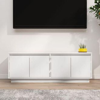 vidaXL Vidaxl - Meuble tv Blanc 110x34x40 cm Bois de pin massif