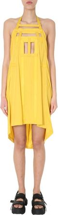 Rick Owens Femme, Robes, Jaune, Taille: 36 FR Piramid Silk Blend Midi Dress