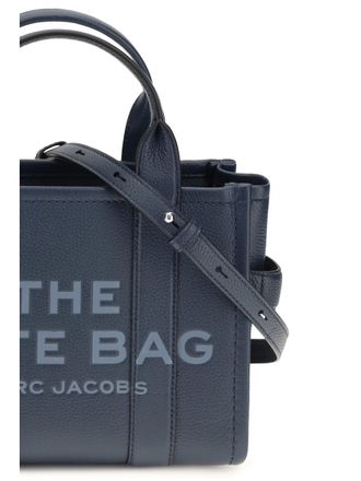 Marc Jacobs Womens Small Tote Handbag Blue Sea Calf Leather Handbags Hand Bags