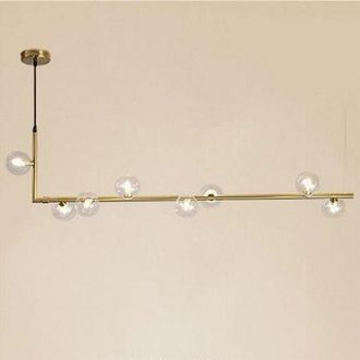 Trade Shop Copy Of Lampadario A Sospensione Argento Con 2 Sfere In Vetro Bianco Attacco G9 E27 33498