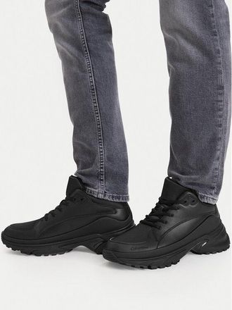 Calvin Klein Sneakers Hike Runner Mid Laceup Tech Mix YM0YM01418 Schwarz