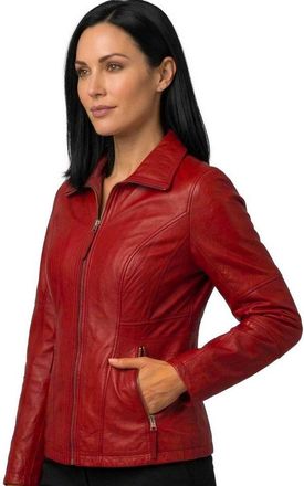 Jilani Lederjacke Sofinea Jilani Collection - Damen Lederjacke Lammnappa rot