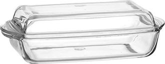 Ritzenhoff & Breker Cucina 136258 Plat &agrave; four rectangulaire avec couvercle en verre Transparent 35 x 20 x 9 cm 2,8 l