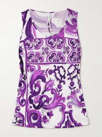 Dolce & Gabbana Débardeur En Jersey Imprimé - Violet