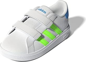 adidas Adidas Mixte Enfant Grand Court 2.0 CF I Sneaker, FTWR White Solar Green Blue Rush, 27 EU