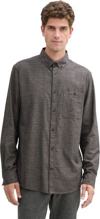 Tom Tailor Herren Regular Fit Hemd mit Brusttasche, 36696 - Navy Structured Stripe, XL