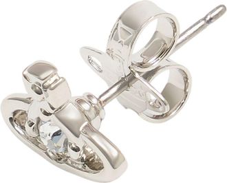 Vivienne Westwood Womens Nano Solitaire Earring - Vivienne Westwood Metal Silver Black Jewelry-Watches Earrings