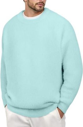 Generic Pull Homme Hiver Pullover Longue Pull Homme Tricoté Épais, Pull Long à Manches Longues, Col Rond, Manteau Chaud et Confortable pour lhiver