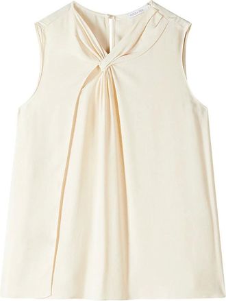 Patrizia Pepe Femme, Tops, Beige, Taille: 38 FR Knot Shirt