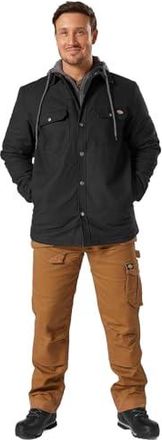 Dickies Homme, VESTE POLAIRE DUCK À CAPUCHE POUR HOMME STYLE DÉCONTRACTÉ, noir, L