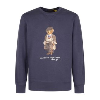 Polo Ralph Lauren Homme, Sweatshirts et sweats &agrave; capuche, Bleu, Taille: XS Polo Bear Crewneck SweaT-shirt