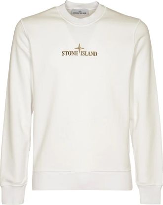 Stone Island Homme, Sweatshirts et sweats &agrave; capuche, Blanc, Taille: L Pull Graphique Blanc