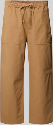 Maison Kitsun&eacute; Straight Fit Stoffhose aus Baumwolle