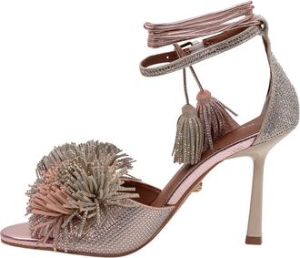 Kurt Geiger Femme, Chaussures, Multicolore, Taille: 41 EU Pom Pom Ankle Tie Sandal