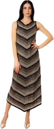 D.exterior Femme, Robes, Noir, Taille: 44 FR Abito lungo degrad&egrave;