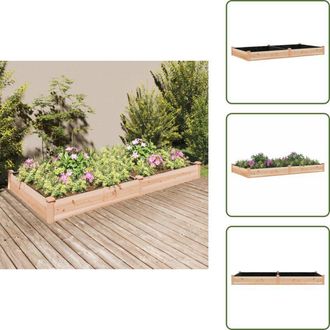 vidaXL Vidaxl - Hochbeet mit Einsatz 240x120x25 cm Massivholz Tanne - Holz Hochbeet - Tannenschnitt - Gartengem&uuml;se - Gem&uuml;segarten - Balkonpflanzen