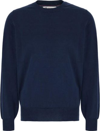 Brunello Cucinelli Homme, Pulls, Bleu, Taille: 2XL M2900100 Coz76 Maille Col Rond