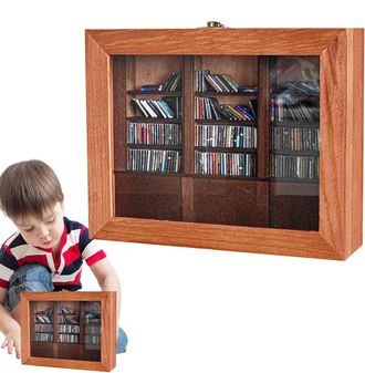 Generic Sch&uuml;tteln Sie das B&uuml;cherregal, Anti-Stress-B&uuml;cherregal, Miniatur-B&uuml;cherregal zum Stressabbau - Sch&uuml;tteln Sie Stress ab, f&uuml;r Miniaturb&uuml;cher mit 200 kle