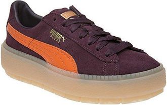 Puma Platform Trace Block Femme Baskets Mode Bordeaux