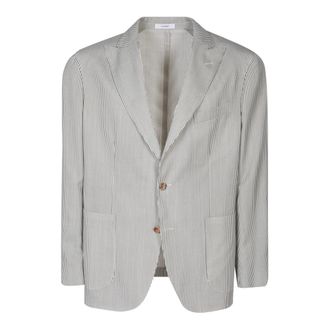 Boglioli Gestreifte Wollseidenjacke - - Jackets - Herren - Mehrfarbig - XL