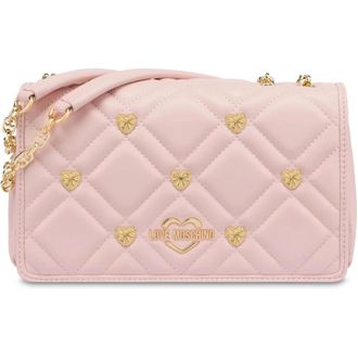 Love Moschino Schicke Schultertasche mit Logo-Detail - - Bags - Damen - Rosa - ONE SIZE