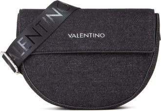Valentino Bigs Denim Flap Bag Nero