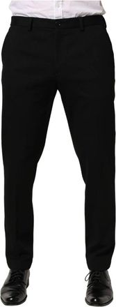 Dolce & Gabbana Homme, Pantalons, Noir, Taille: L Wool Dress Pantalons