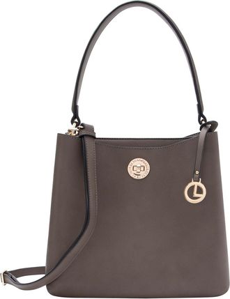 L.Credi Schultertasche Umh&auml;ngetasche Filippa Hobo Dark Taupe braun