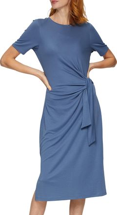 s.Oliver Midikleid aus Jersey mit Knoten-Detail