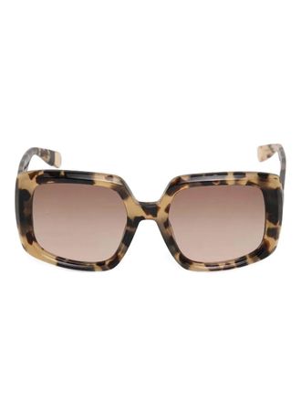 Furla lunettes de soleil à monture effet écaille de tortue - Marron