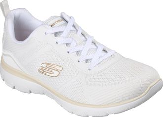 Skechers Sneaker SKECHERS SUMMITS, Damen, Gr. 35, wei&szlig; (wei&szlig;, natur), Textil, Schuhe Sneaker, Schn&uuml;rschuh, Freizeitschuh, Halbschuh mit Memory Foam