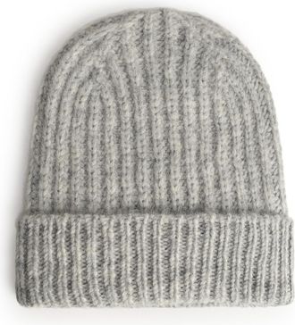 Closed Bonnet en m&eacute;lange dalpaga gris clair ferm&eacute;