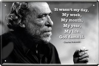 Generic Blechschild It wasnt my day, my week (Bukowski) 20x30cm Geschenk Lustige Sprüche Feier Vintage Retro Geburtstag Deko Party Überraschung Fan Weisheiten