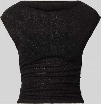 Gina Tricot Top in Boucl&eacute;-Optik mit U-Boot-Ausschnitt