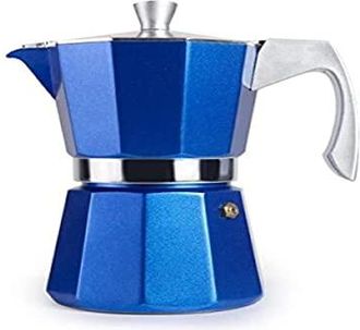 Ibili Express-Kaffeekocher Evva Blue, 12 Tassen, 600 ml, Aluminiumdruckguss, für Induktionsherde geeignet