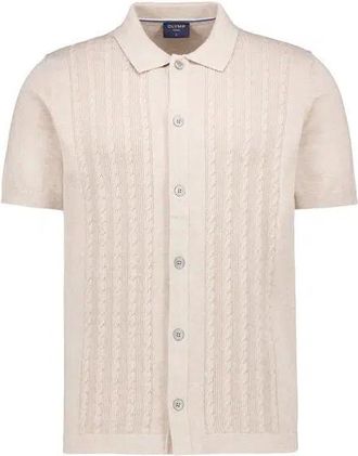 Olymp Herren Kurzarmhemd beige