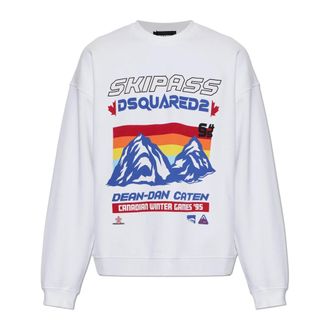 Dsquared2 Sweatshirt mit Print - - Sweatshirts & Hoodies - Herren - Wei&szlig; - 3XL