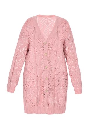 Usha Strickjacke in gro&szlig;en Gr&ouml;&szlig;en Damen Rosa