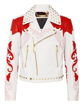 Philipp Plein Leder Biker-Jacke